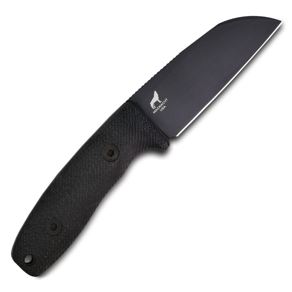 Circadian Sheepsfoot EDC Fixed Blade Knife (CPM MagnaCut, Black DLC, B ...