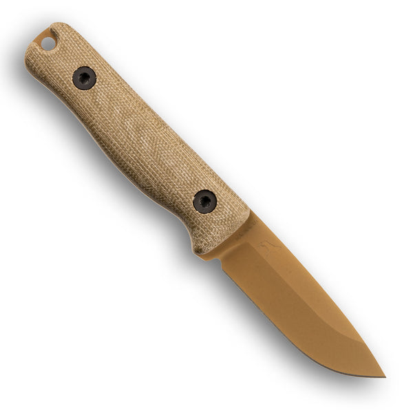 F3 EDC Fixed Blade Knife (CPM MagnaCut, FDE PVD, OD Green Canvas Micar ...