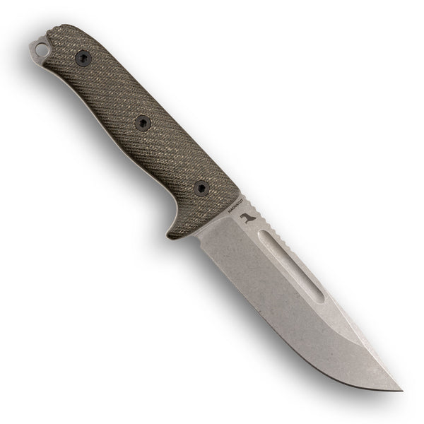 VICON (CPM MagnaCut, Stonewash, Green Canvas Micarta) - Reiff Knives